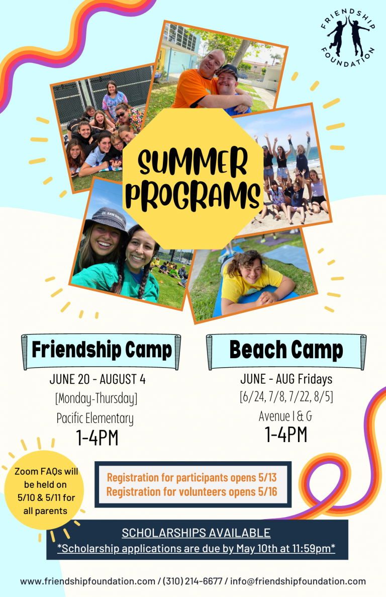 Summer Programs Flyer - The Friendship Foundation